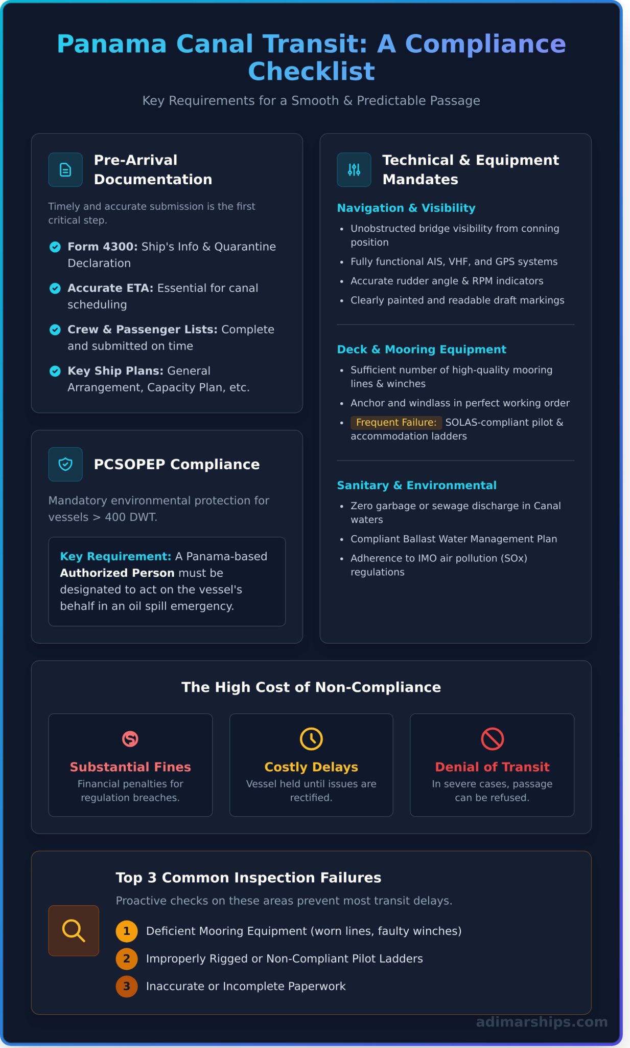 Panama Canal Vessel Requirements: A 2026 Compliance Checklist - Adimar ...