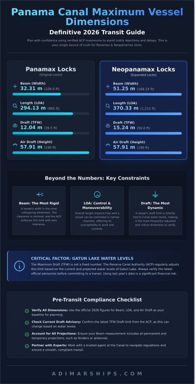 Panama Canal Maximum Vessel Dimensions: The Official 2026 Guide ...